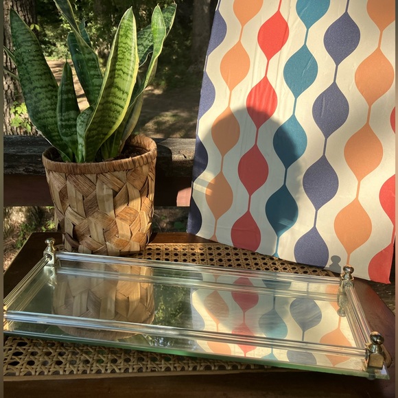 Unique Vintage | Bath | Vintage Rectangular Glass Mirror Vanity Tray ...